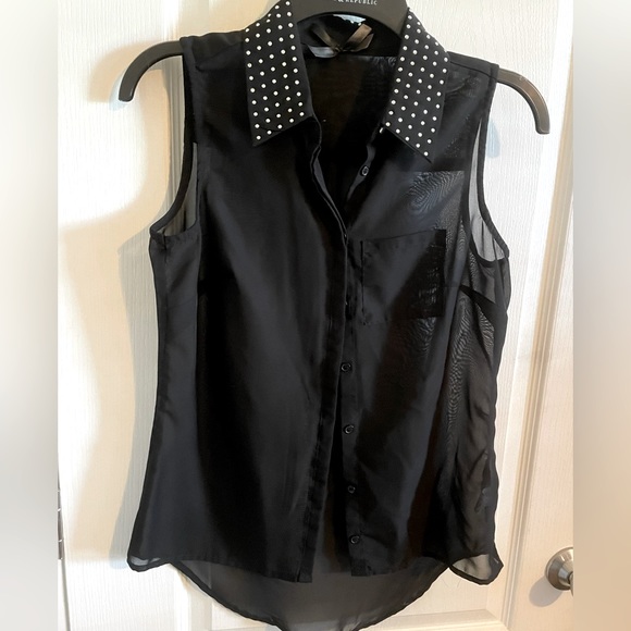 Tops | Black Shear Top Size Small | Poshmark